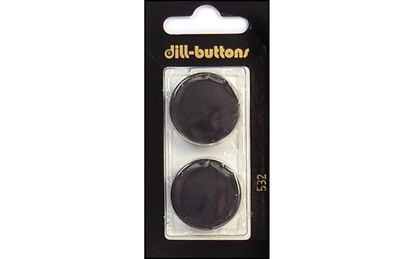 Dill Buttons 25mm 2pc Shank Black | Michaels