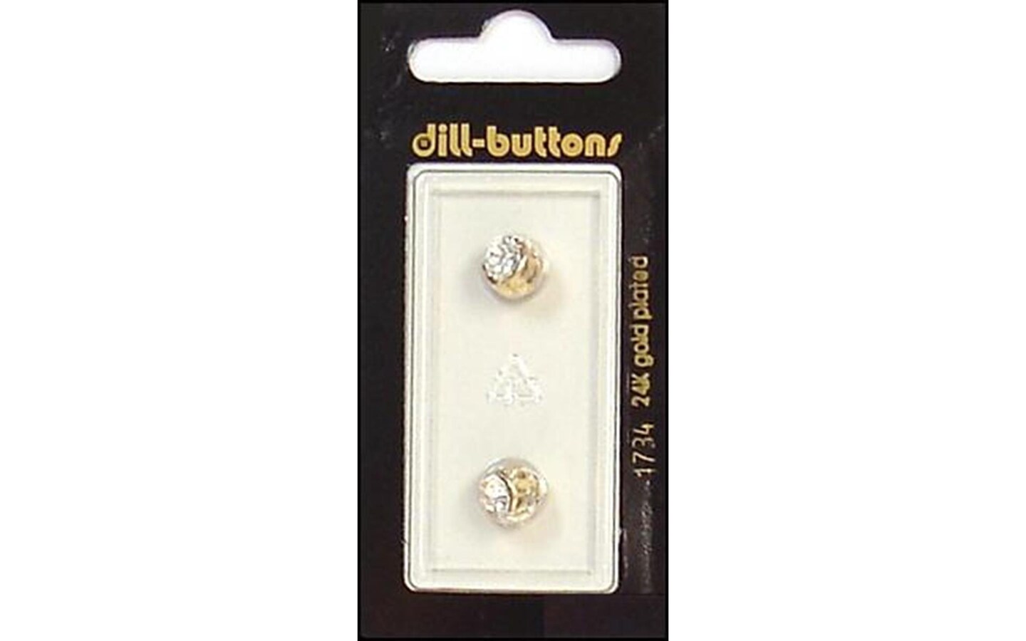 Dill Buttons 8mm 2pc Shank Rhinestone Gold | Michaels
