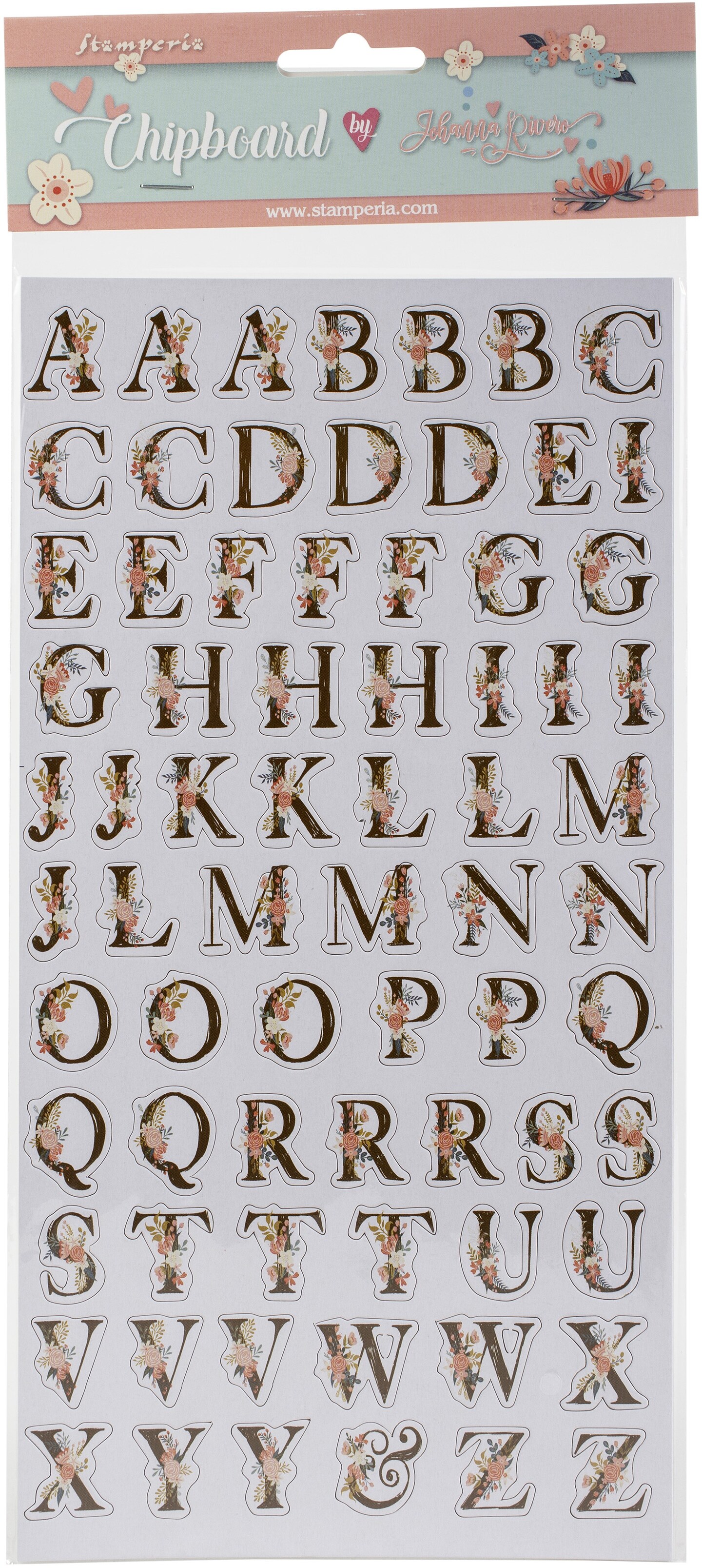 Stamperia Adhesive Chipboard 6"X12"-Alphabet, Love Story | Michaels