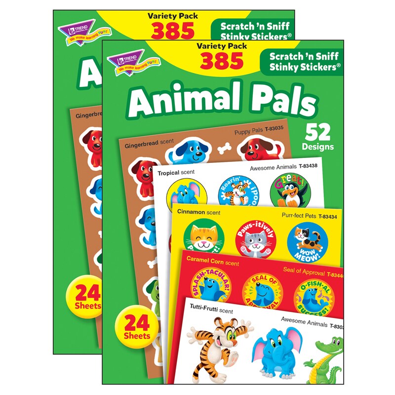 Animal Pals Stinky Stickers® Variety Pack, 385 Per Pack, 2 Packs | Michaels