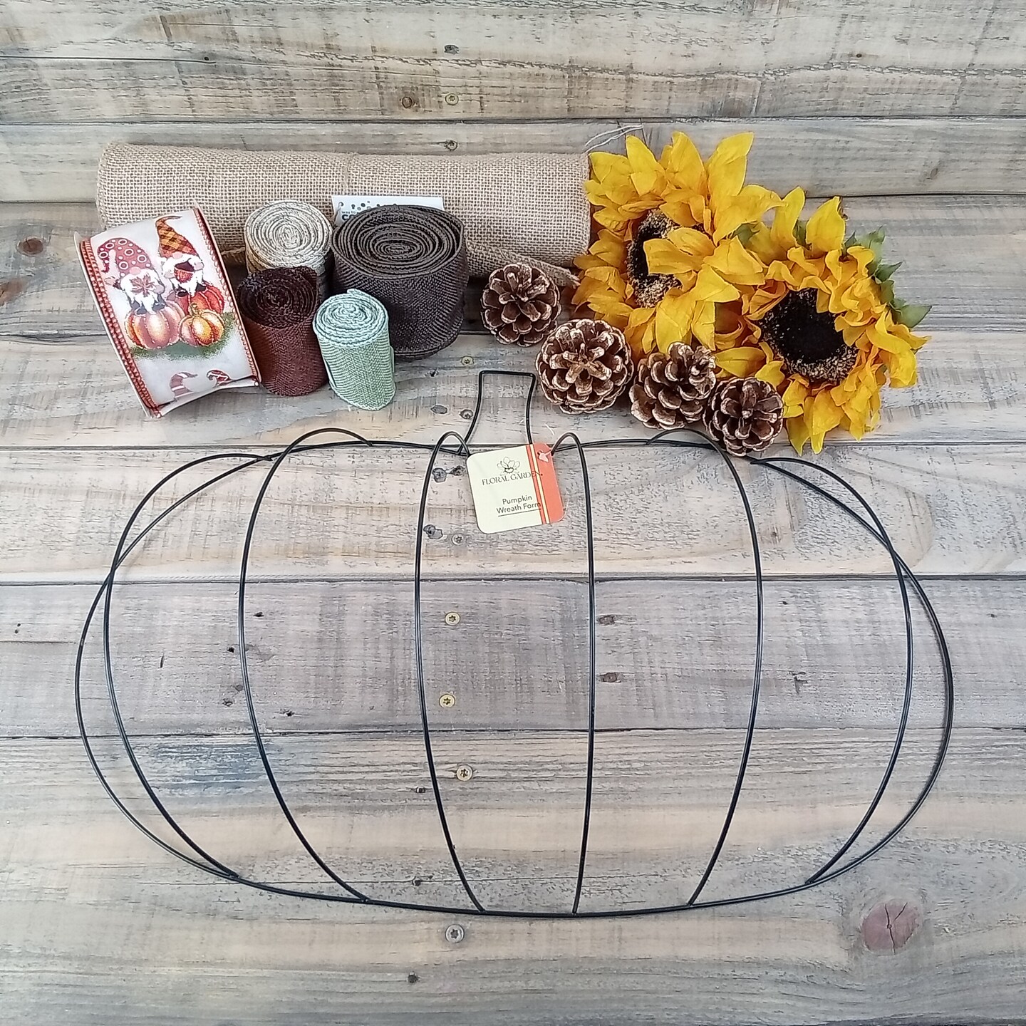 Wreath Kit Pumpkin Autumn Fall Crafting Kit Thanksgiving Gnome Home ...