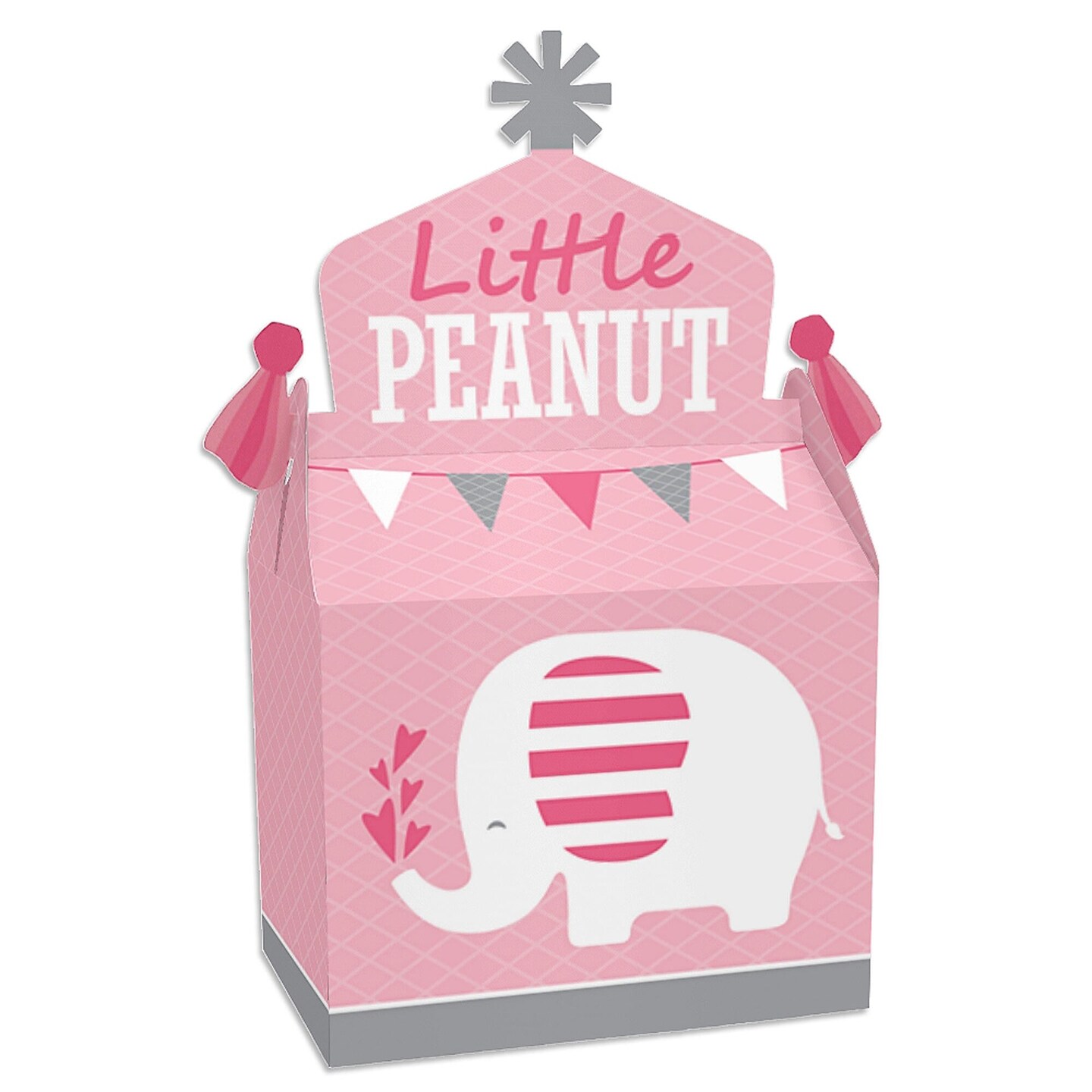 Big Dot of Happiness Pink Elephant - Treat Box Party Favors - Girl Baby ...