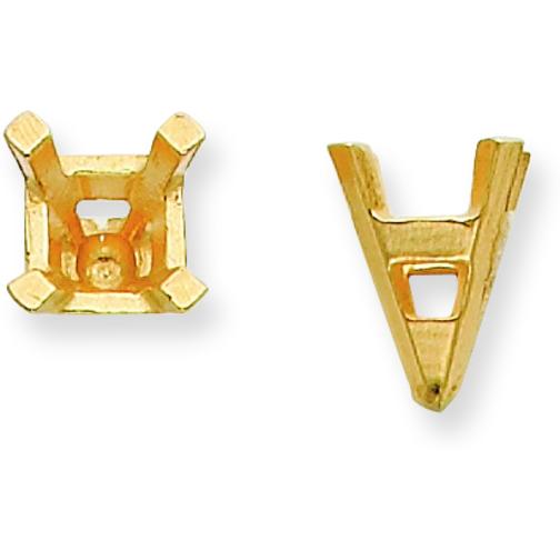 14K Gold 4 Prong Princess Center Head Setting 3mm | Michaels