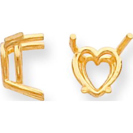 14K Gold 4 Prong Heart Setting 6mm | Michaels