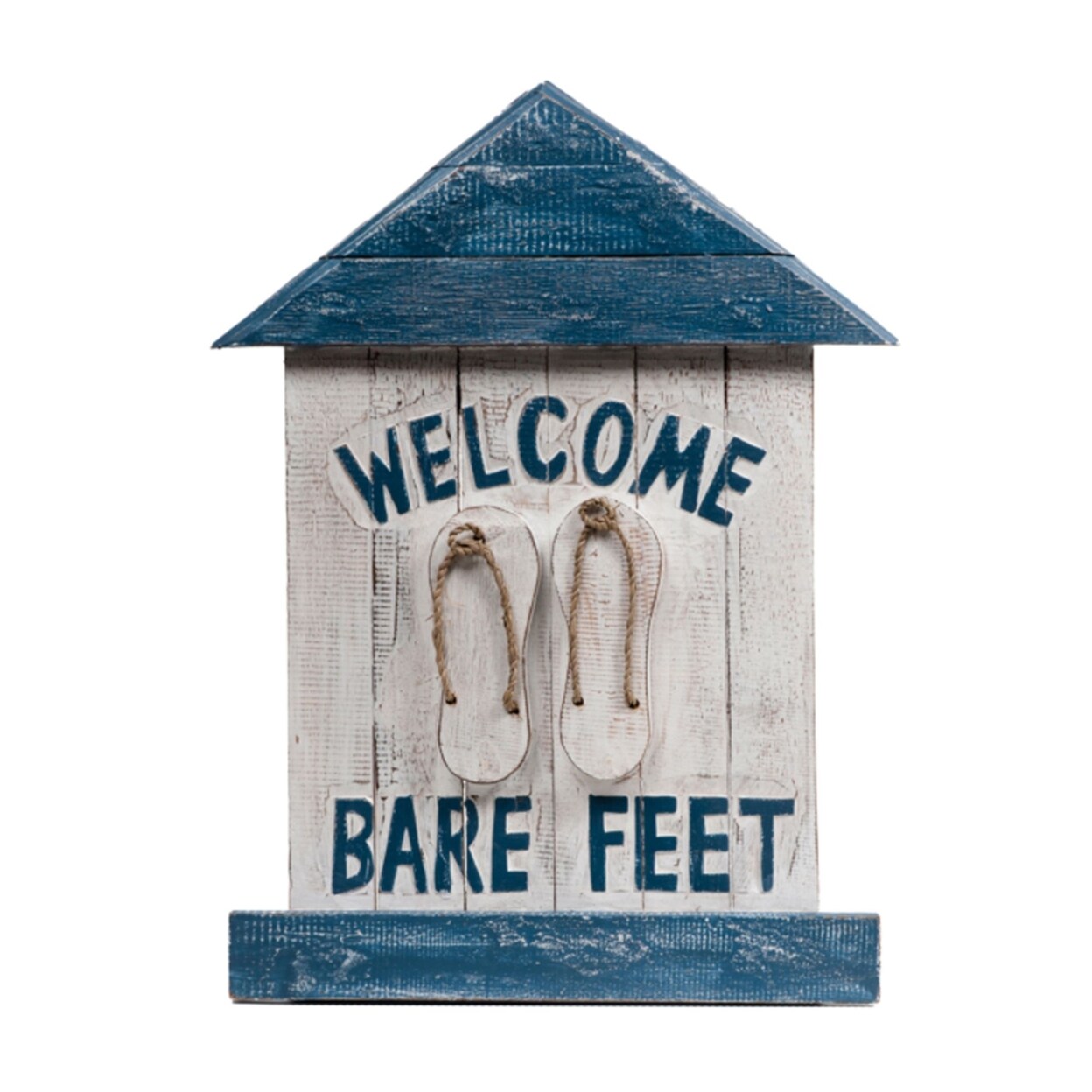 RAM Outdoor Decor Hand Painted Wooden Welcome Bare Feet Wall Art Sign ...
