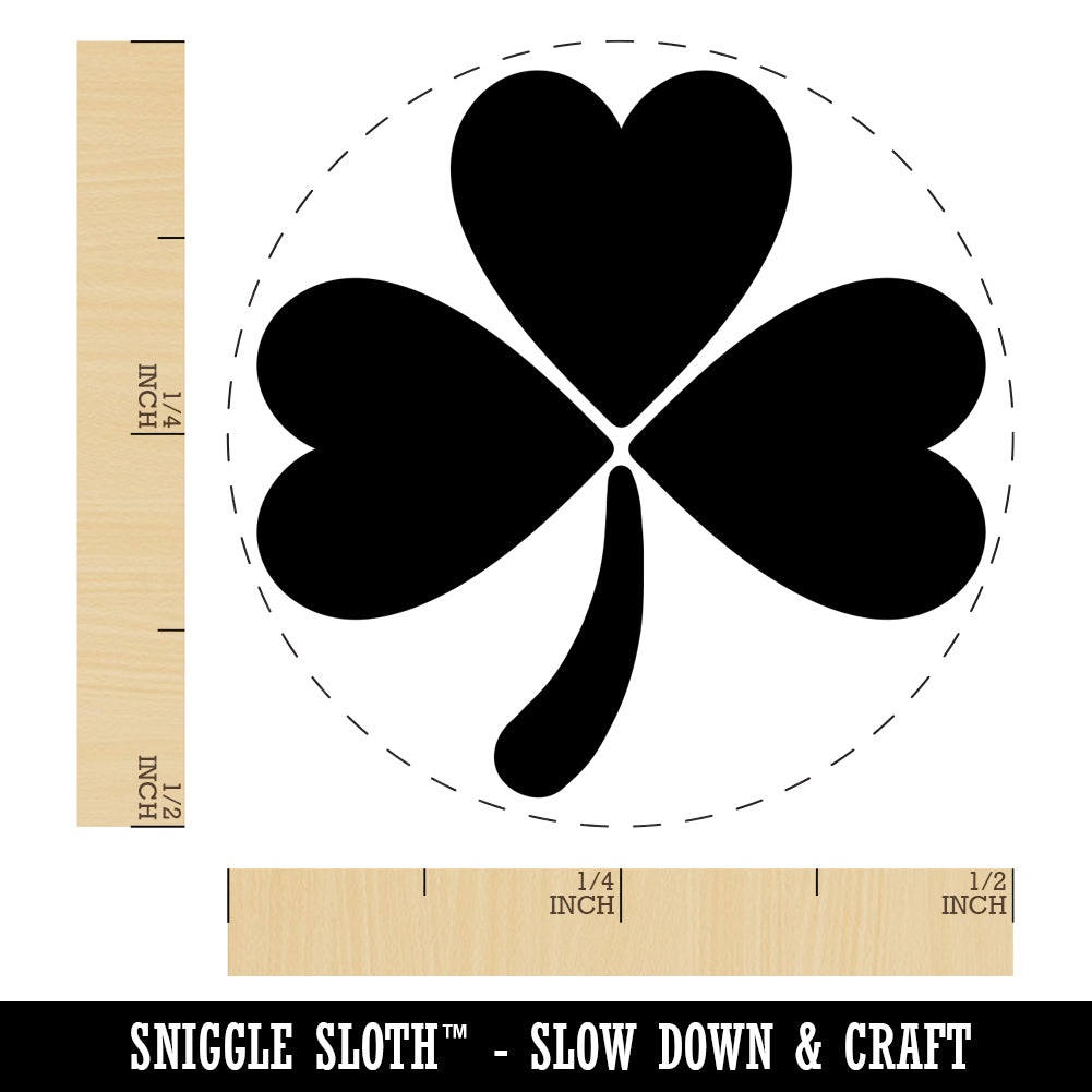 Three Leaf Clover Shamrock Self-Inking Rubber Stamp for Stamping ...