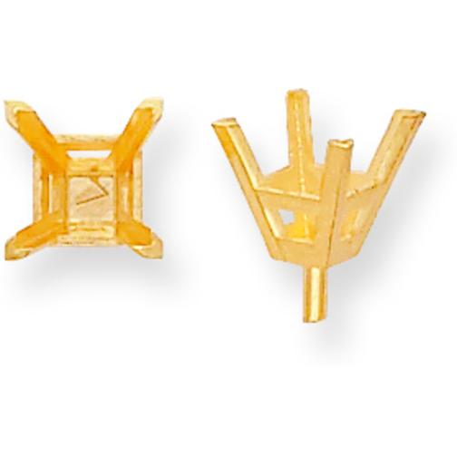 14K Gold 4 Prong Princess Peg V-End Setting 3mm | Michaels