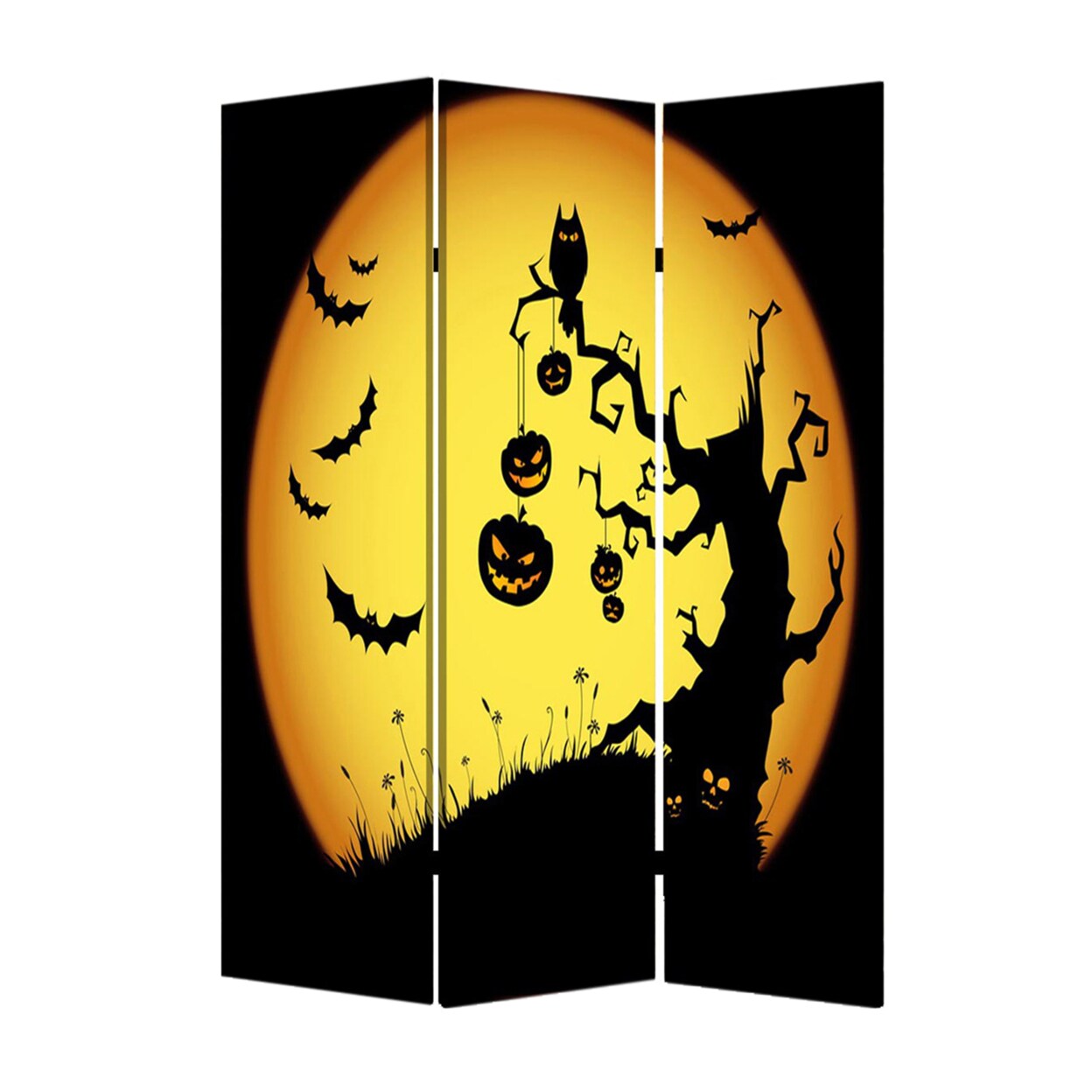 Screen Gems Contemporary Lightweight 3 Panel Halloween Screen Room ...