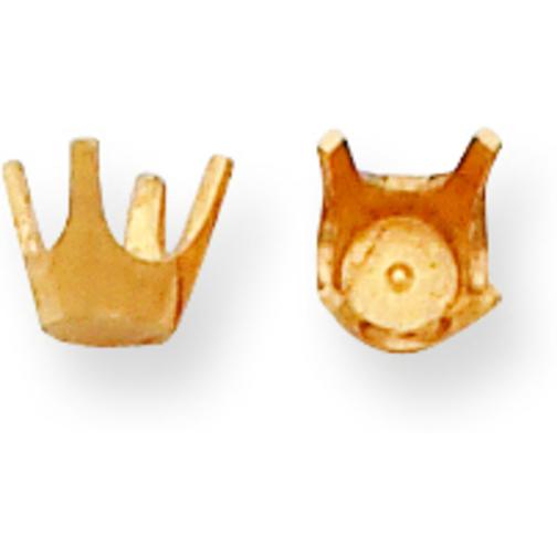 14K Gold 4 Prong Round Closed Back Setting 2mm | Michaels