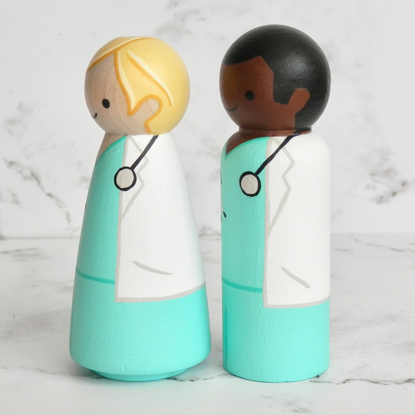 Doctor and Nurse Peg Doll | Occupation Toy | MakerPlace by Michaels