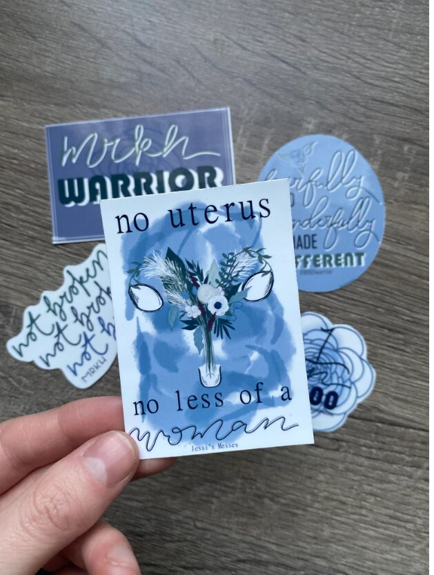 MRKH sticker, no uterus no less a woman, MRKh Warrior vinyl decal ...