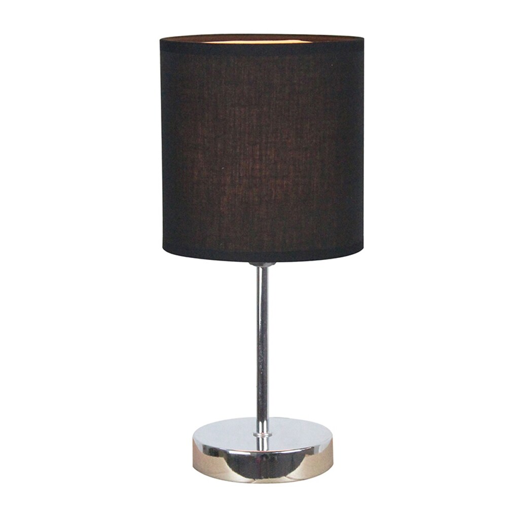 Simple Designs Chrome Mini Basic Table Lamp with Black Shade | Michaels