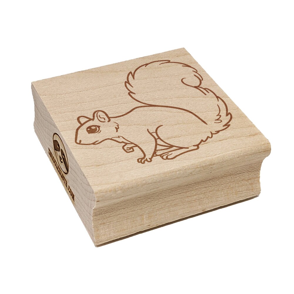 Curious Tree Squirrel Square Rubber Stamp for Stamping Crafting | Michaels