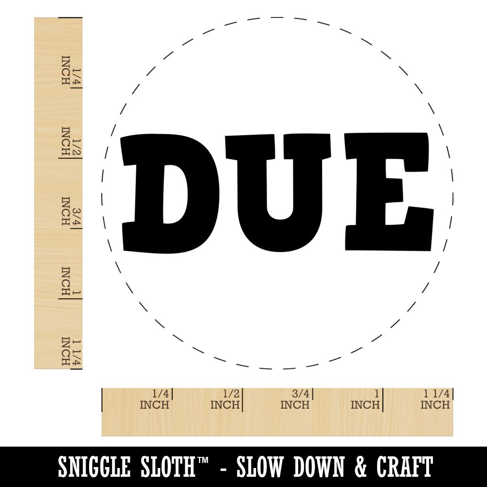 Due Text Rubber Stamp for Stamping Crafting Planners | Michaels