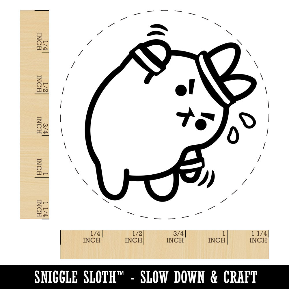 Cute Kawaii Bunny Rabbit Workout Exercise Rubber Stamp for Stamping ...