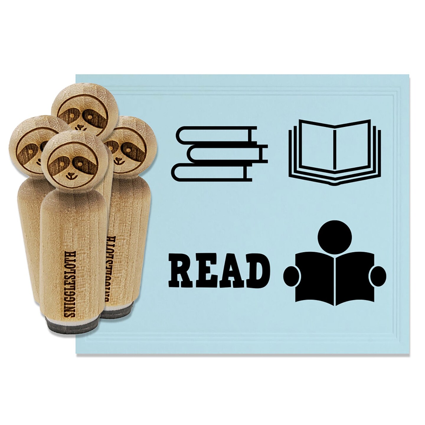 Reading Fun Book Library School Rubber Stamp Set for Stamping Crafting ...