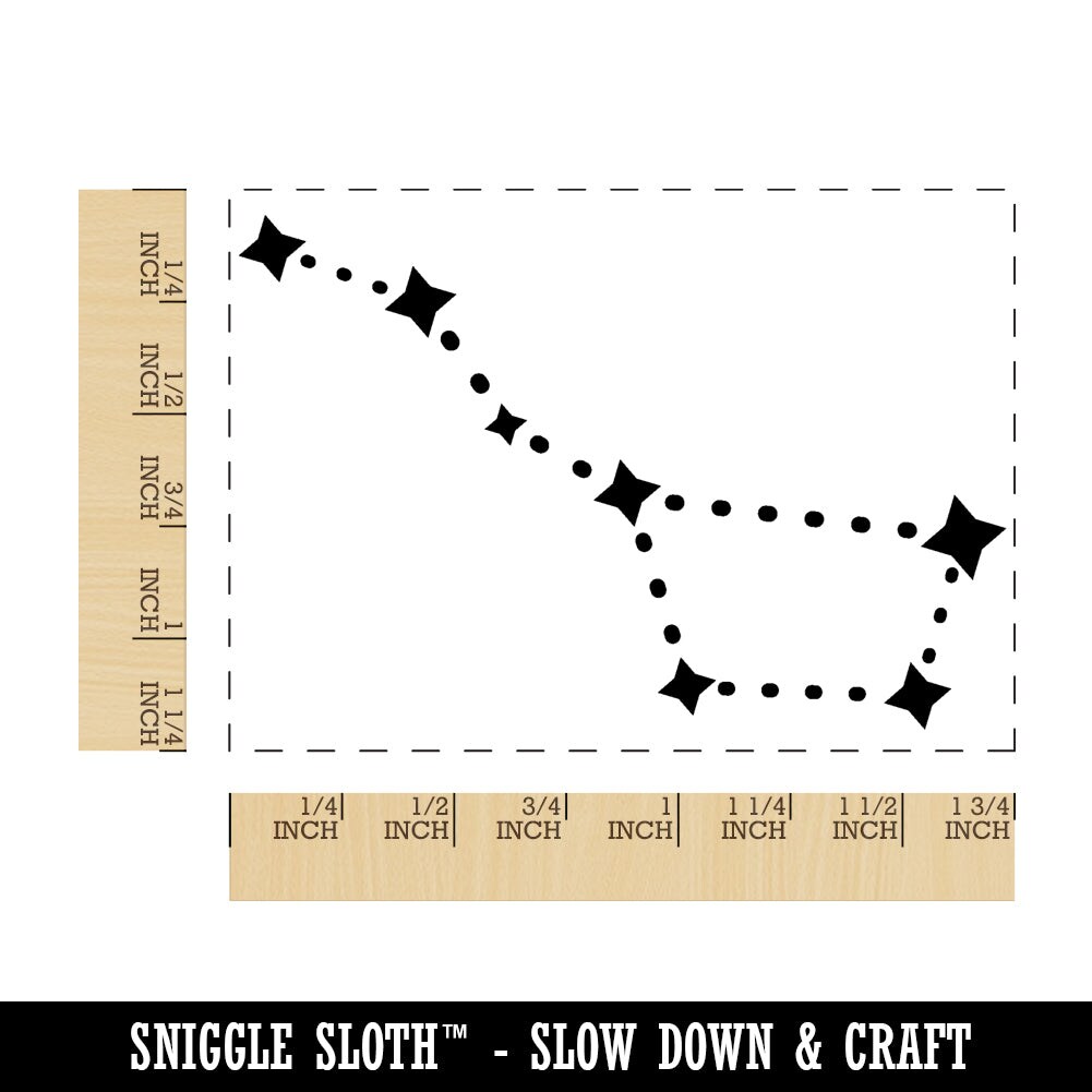 Big Dipper Plough Ursa Major Star Constellation Rectangle Rubber Stamp ...