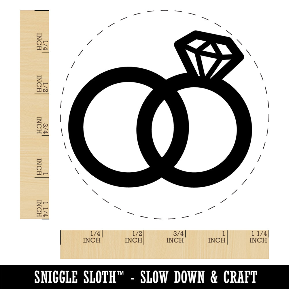 Wedding Rings with Diamond Overlapping Rubber Stamp for Stamping ...