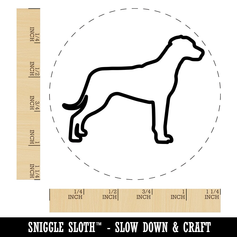 Rhodesian Ridgeback Dog Outline Rubber Stamp for Stamping Crafting ...