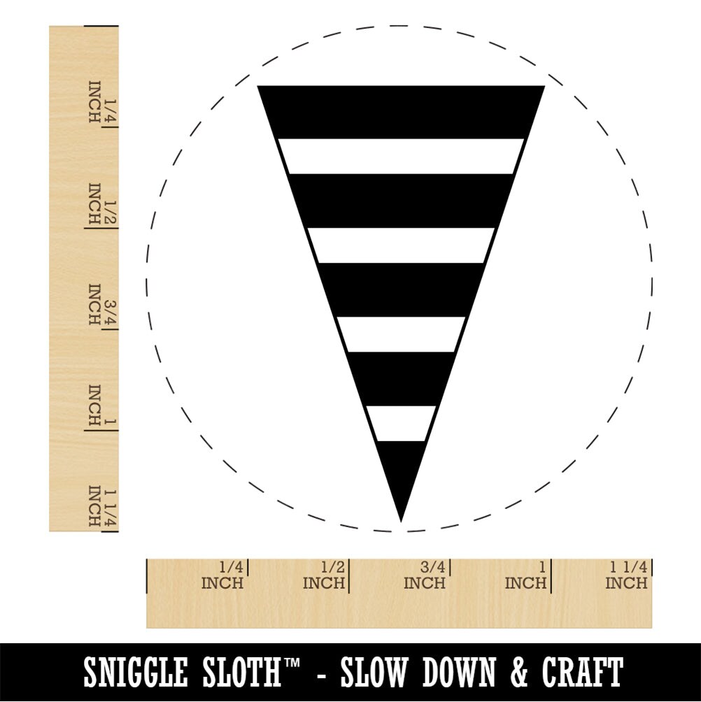 Thick Striped Pennant Rubber Stamp for Stamping Crafting Planners ... Thick Striped Pennant Rubber Stamp for Stamping Crafting Planners ...