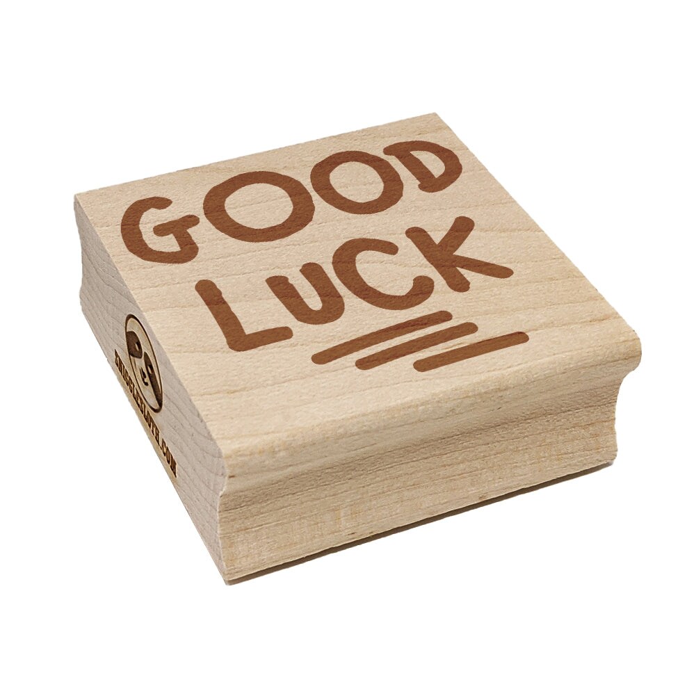 Good Luck Cute Text Square Rubber Stamp for Stamping Crafting | Michaels