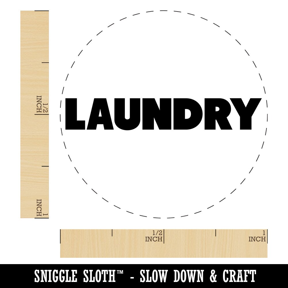 Laundry Bold Text Rubber Stamp for Stamping Crafting Planners | Michaels