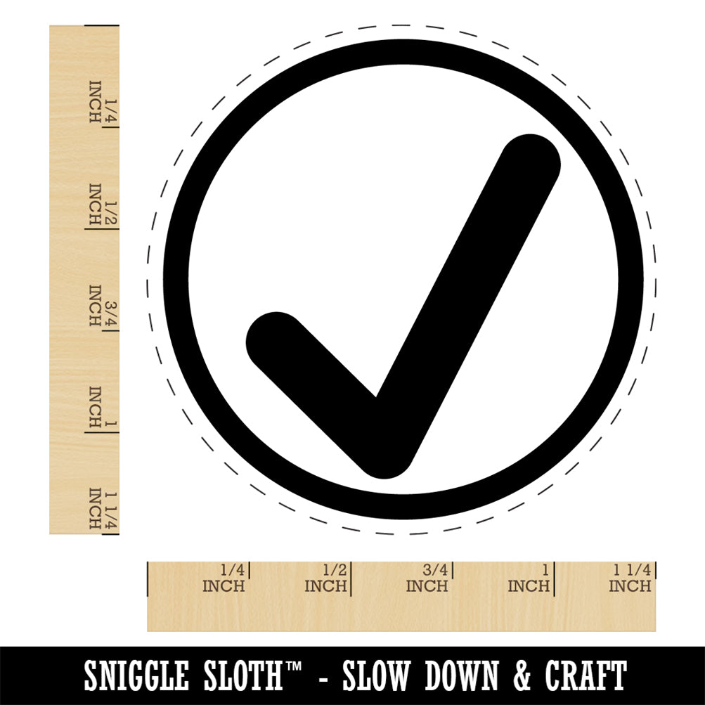 Check Mark in Circle Completed Rubber Stamp for Stamping Crafting ...
