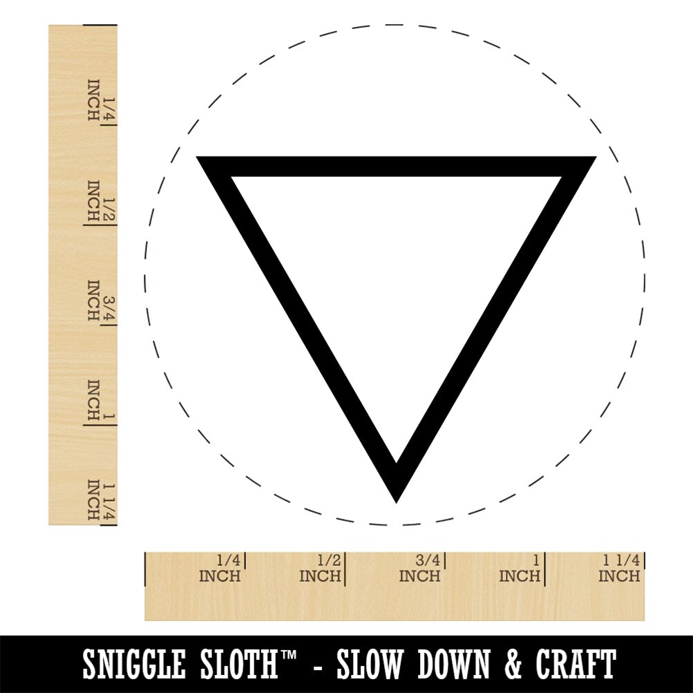 Triangle Witch Symbol Water Wicca Element Rubber Stamp for Stamping ...