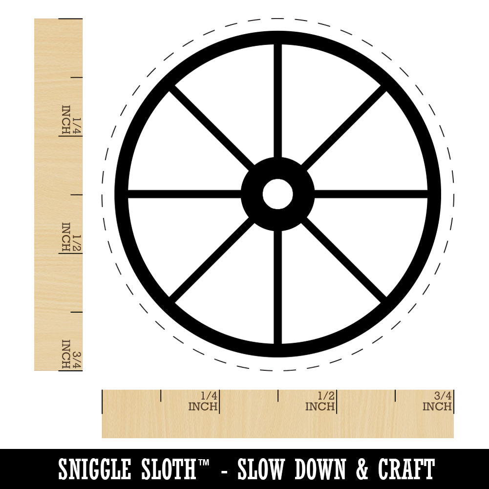 Wagon Wheel Solid Rubber Stamp for Stamping Crafting Planners | Michaels