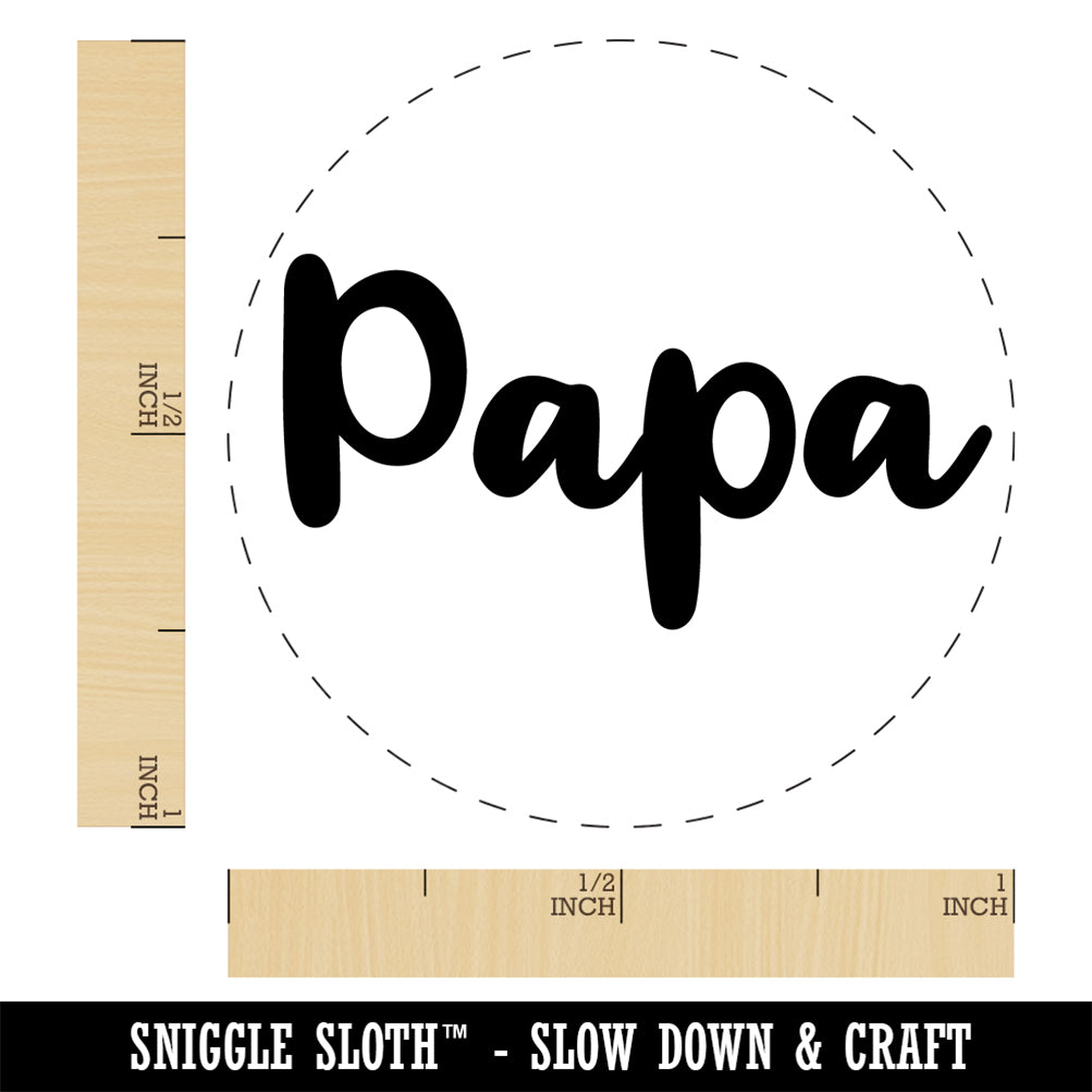 Papa Cursive Text Dad Father Rubber Stamp for Stamping Crafting ...