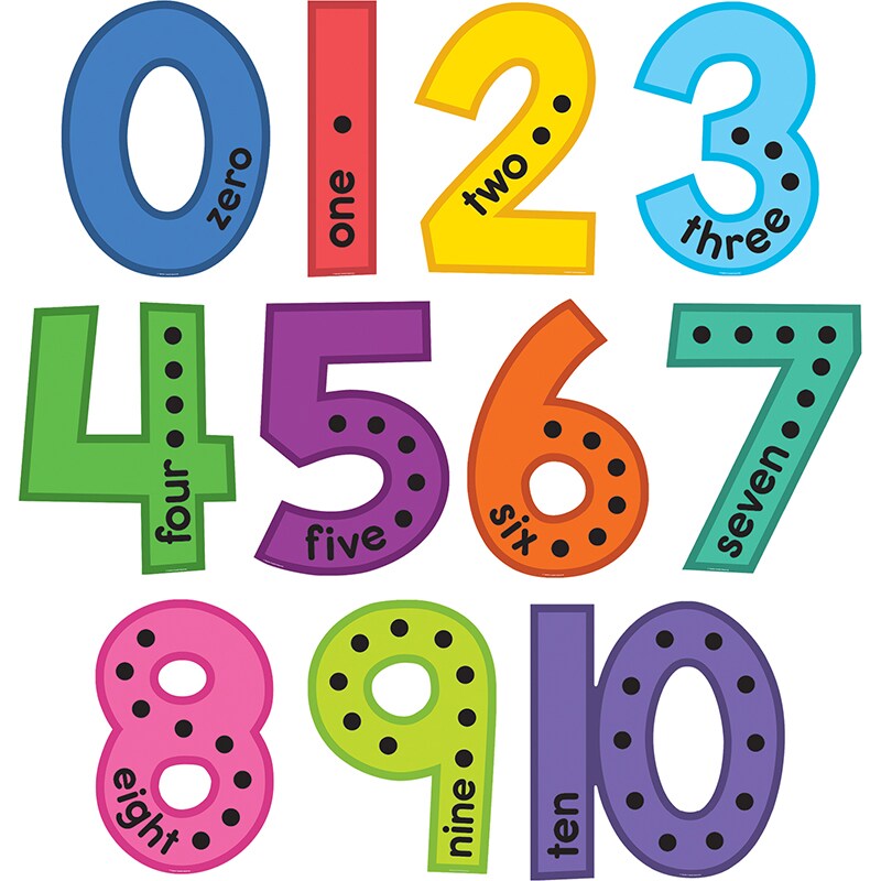 Colorful Jumbo Numbers Bulletin Board Set | Michaels