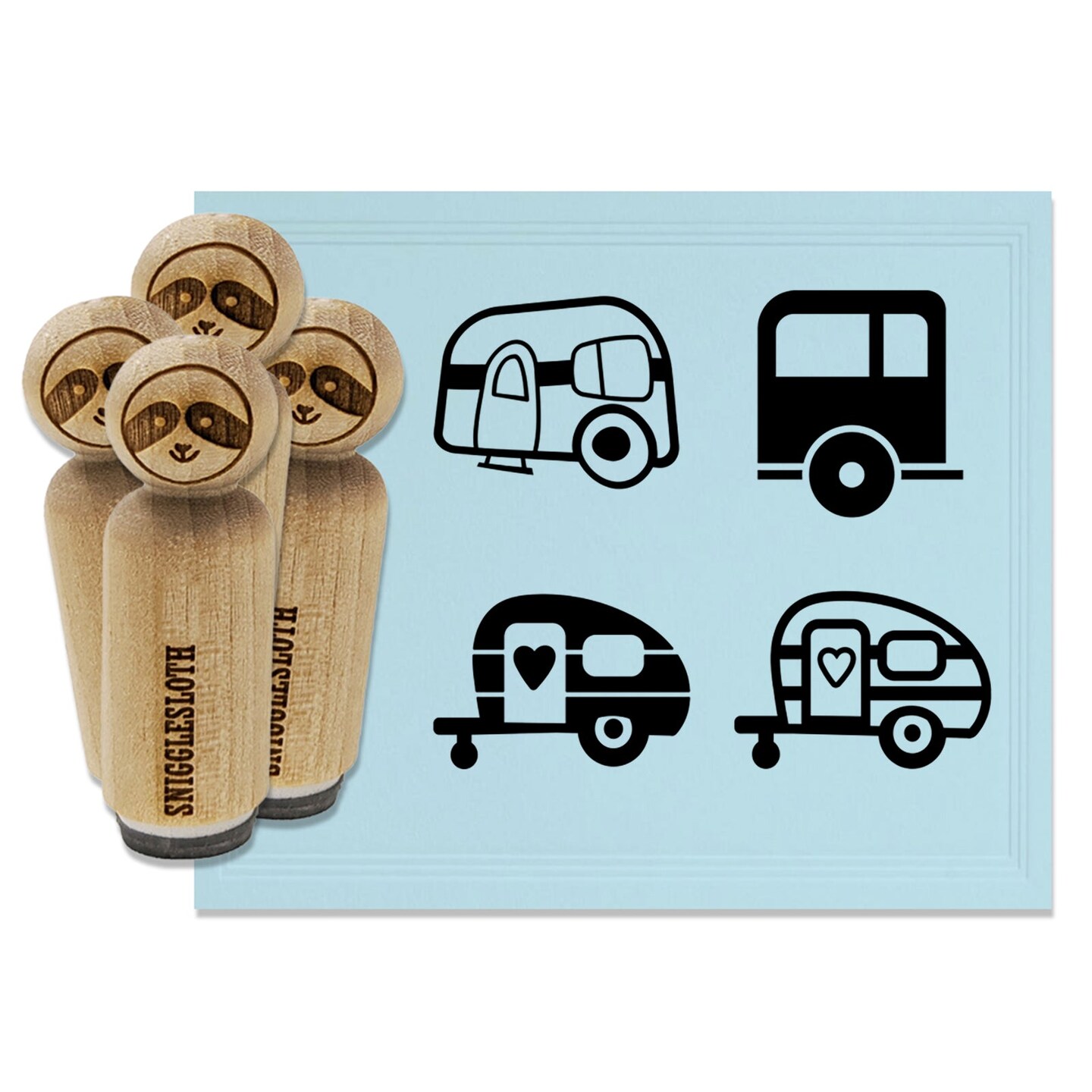Campers Happy Trailer Camping Rubber Stamp Set for Stamping Crafting ...
