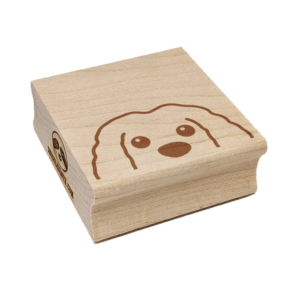 Peeking Doggy Dog Puppy Square Rubber Stamp for Stamping Crafting ...
