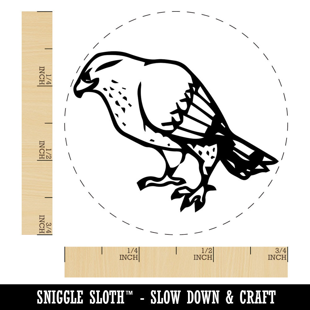 Standing Hawk Falcon Bird of Prey Rubber Stamp for Stamping Crafting ...