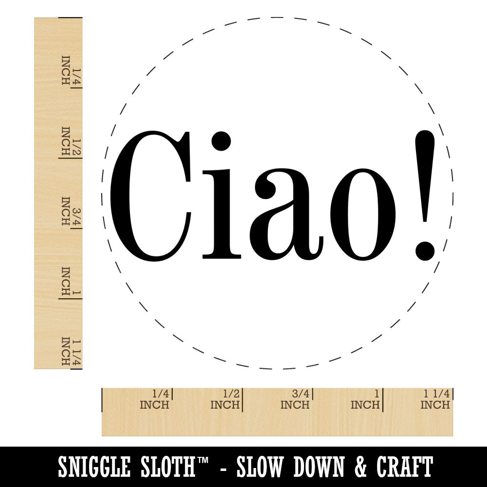 Ciao Italian Greeting Hello Goodbye Rubber Stamp for Stamping Crafting ...