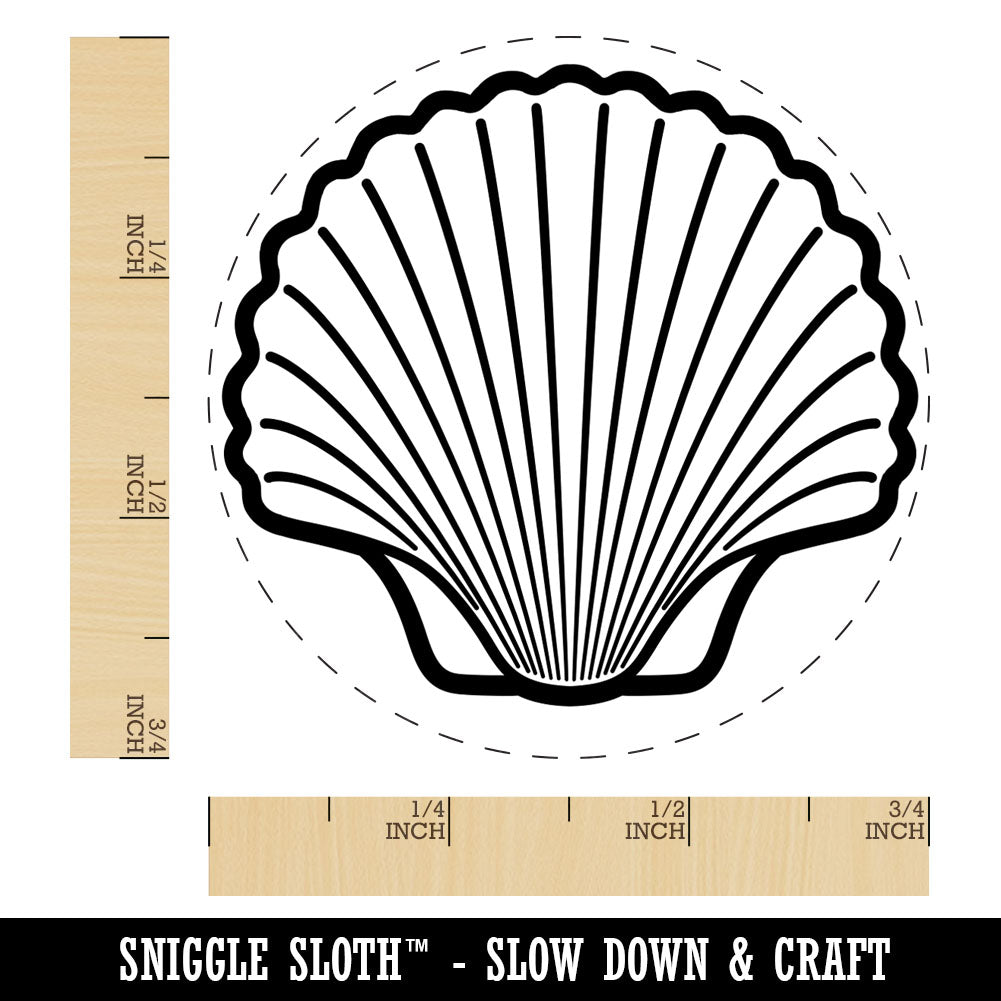 Scallop Seashell Beach Shell Rubber Stamp for Stamping Crafting ...