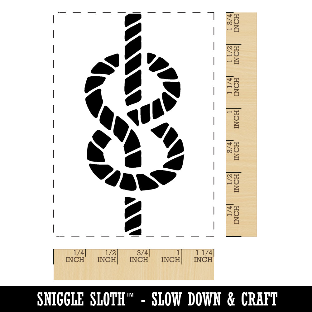 Rope Knot Sailing Figure Eight Flemish Knot Rectangle Rubber Stamp for ...