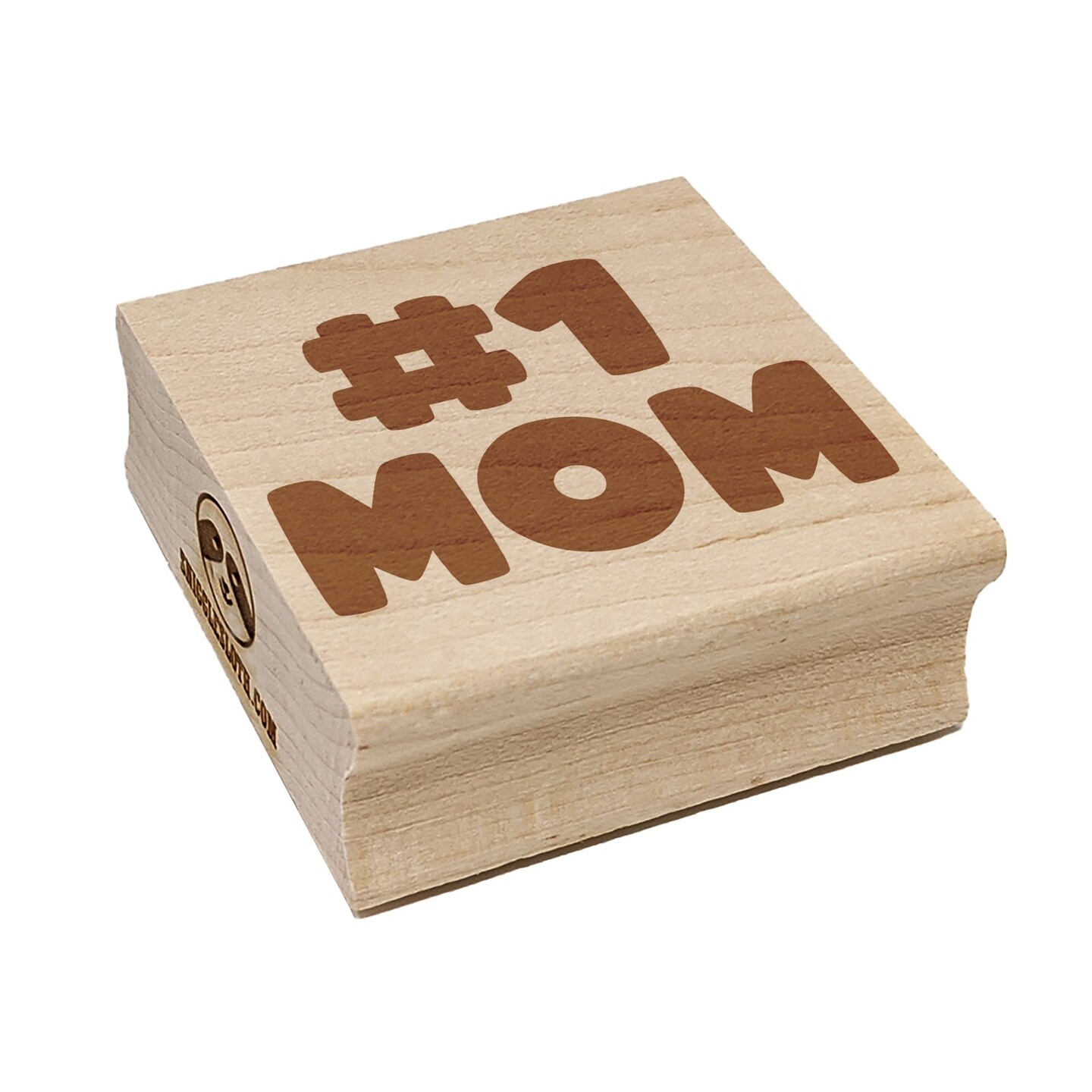 #1 Mom Number One Mother's Day Square Rubber Stamp for Stamping ...