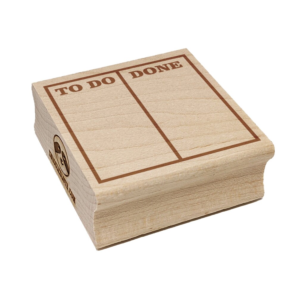 To Do Done List Note Box Square Rubber Stamp for Stamping Crafting ...