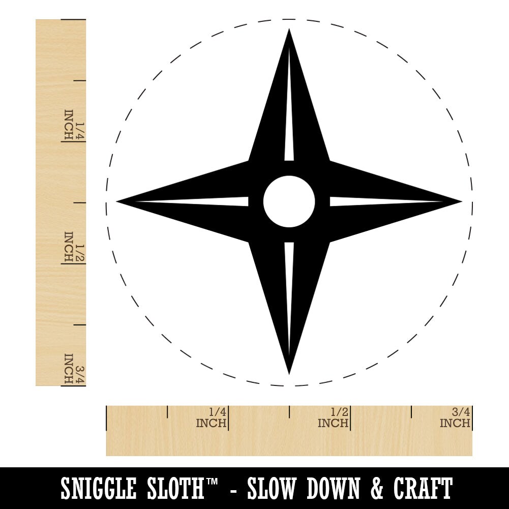 Four Point Ninja Star Rubber Stamp for Stamping Crafting Planners ...