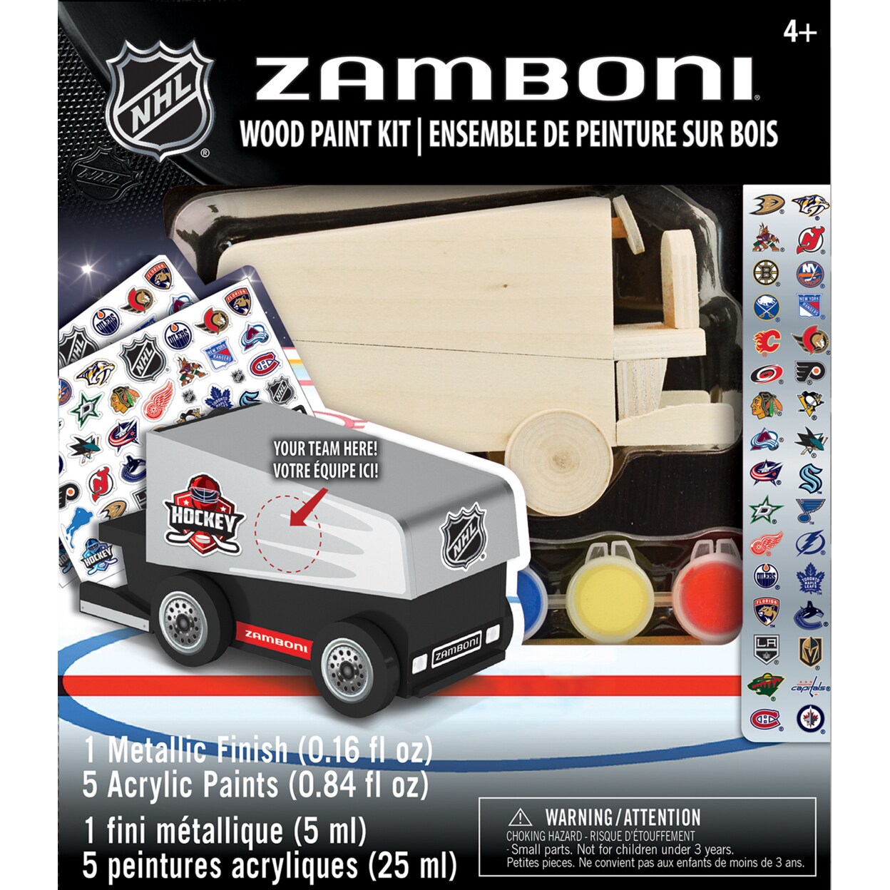 MasterPieces Craft Kits - NHL Zamboni Wood Paint Kit - Comes With ...