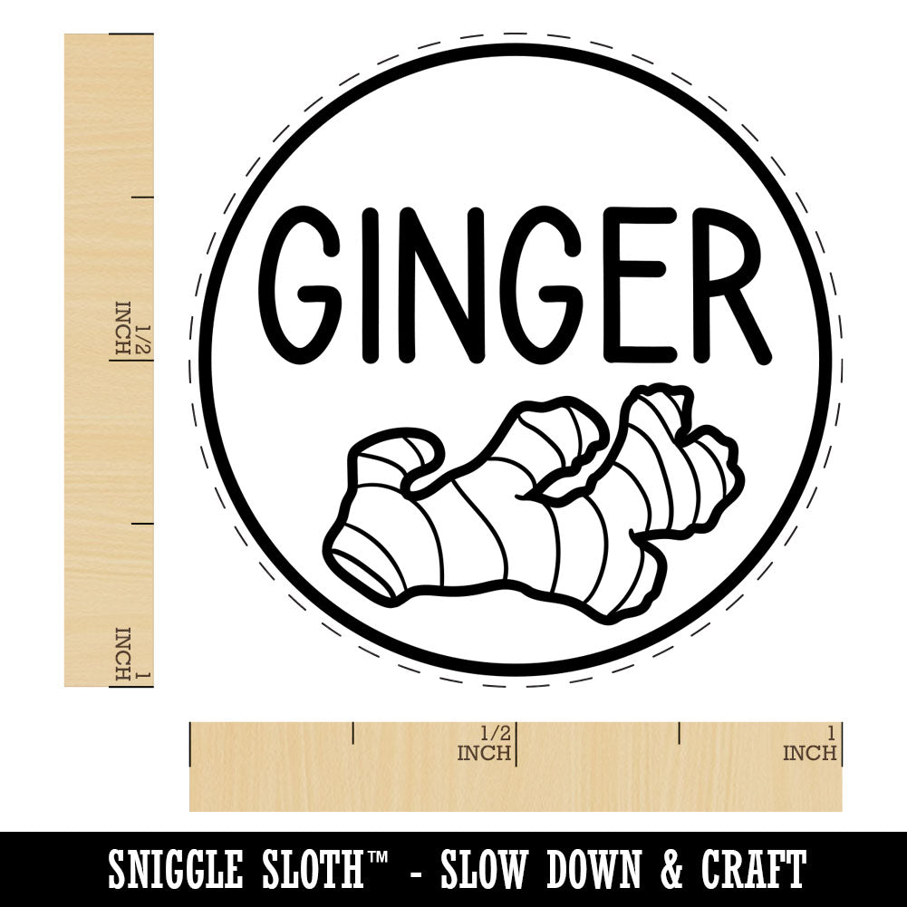 Ginger Text with Image Flavor Scent Rubber Stamp for Stamping Crafting ...
