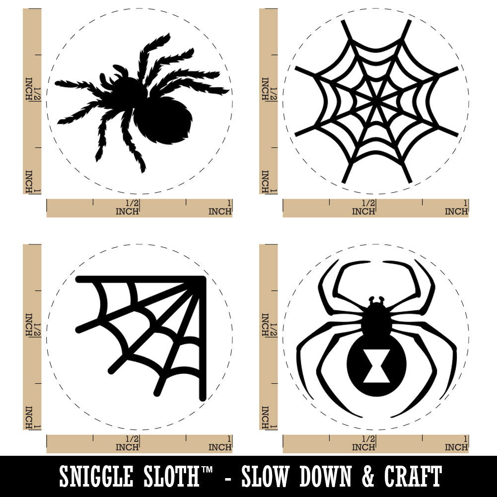 Black Widow Tarantula Spiders Web Rubber Stamp Set for Stamping ...