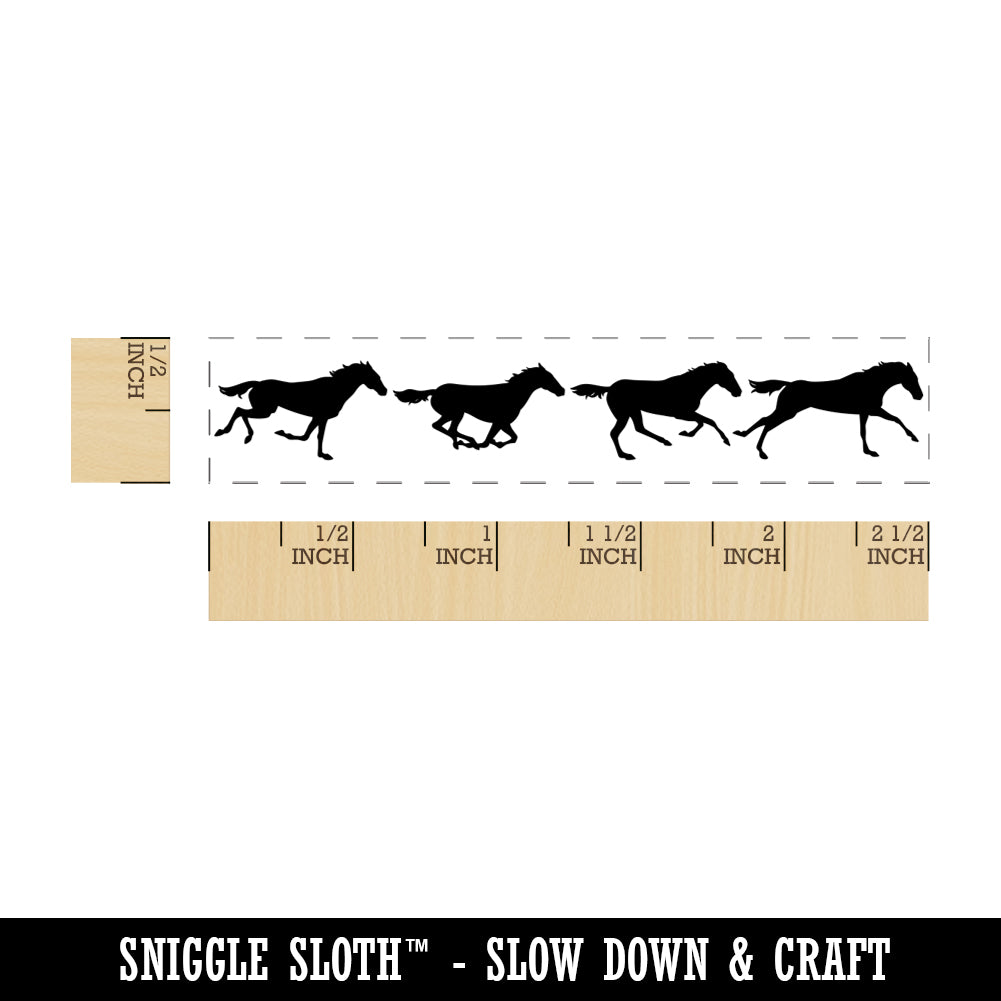 Horse Running Animation Rectangle Rubber Stamp for Stamping Crafting ...