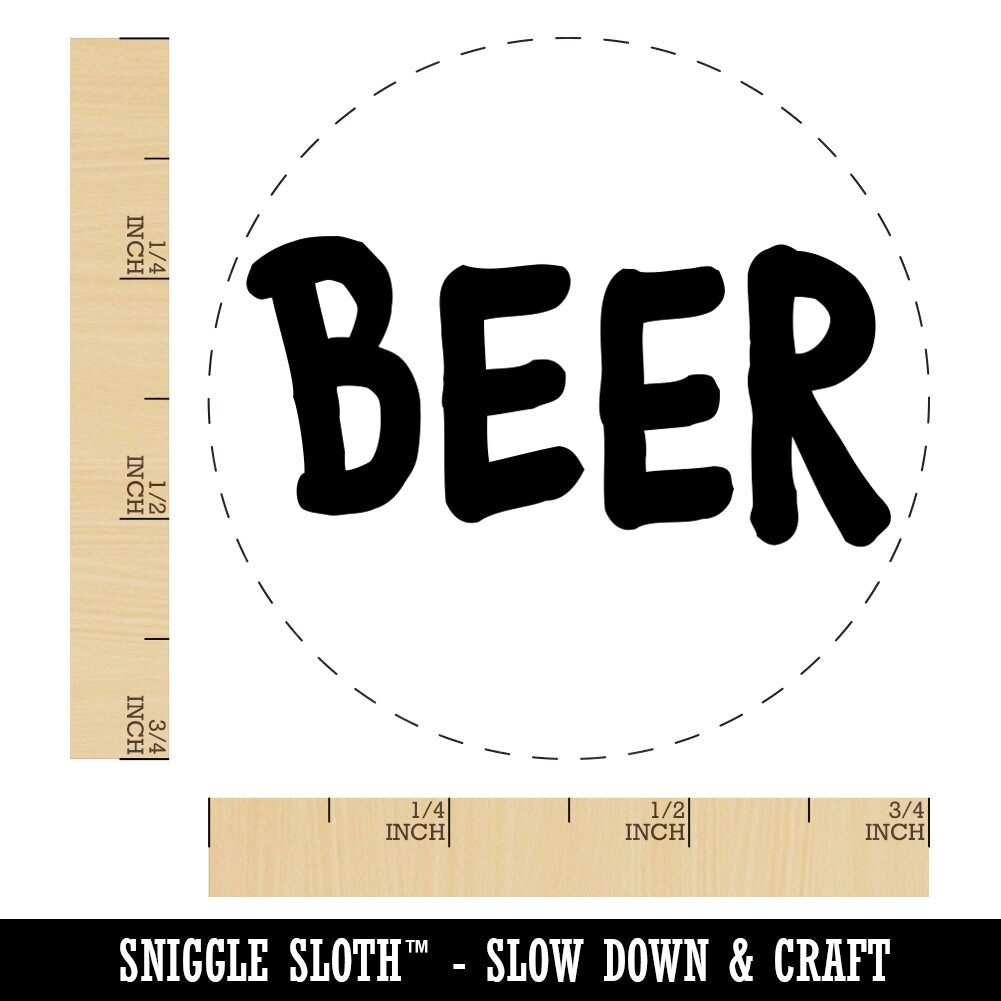 Beer Fun Text Rubber Stamp for Stamping Crafting Planners | Michaels