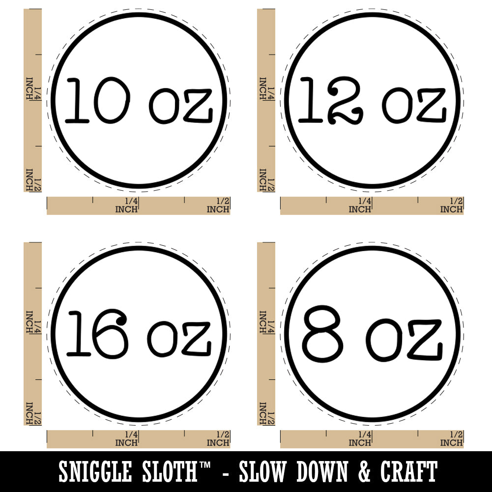 Ounce oz Weight Labels 8 10 12 16 Rubber Stamp Set for Stamping ...