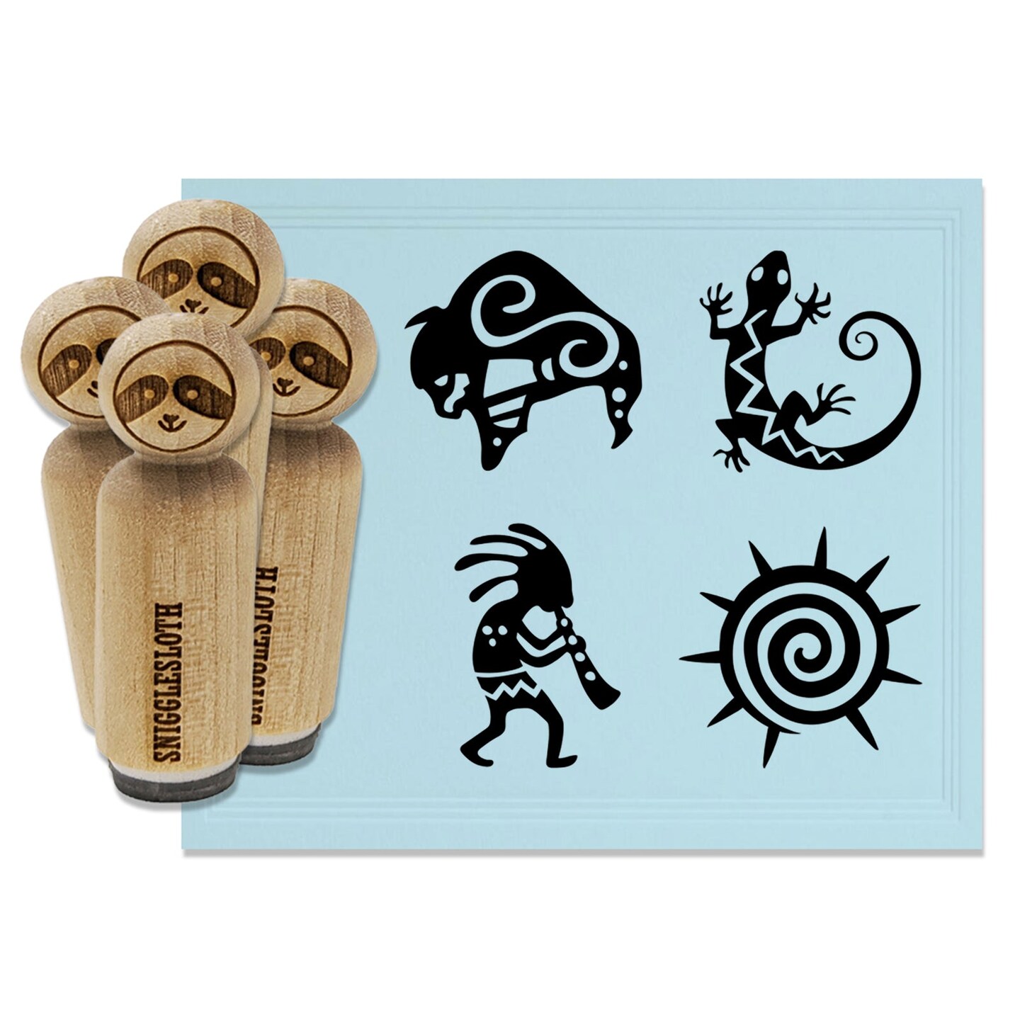 Southwest Native American Tribal Art Rubber Stamp Set for Stamping ...