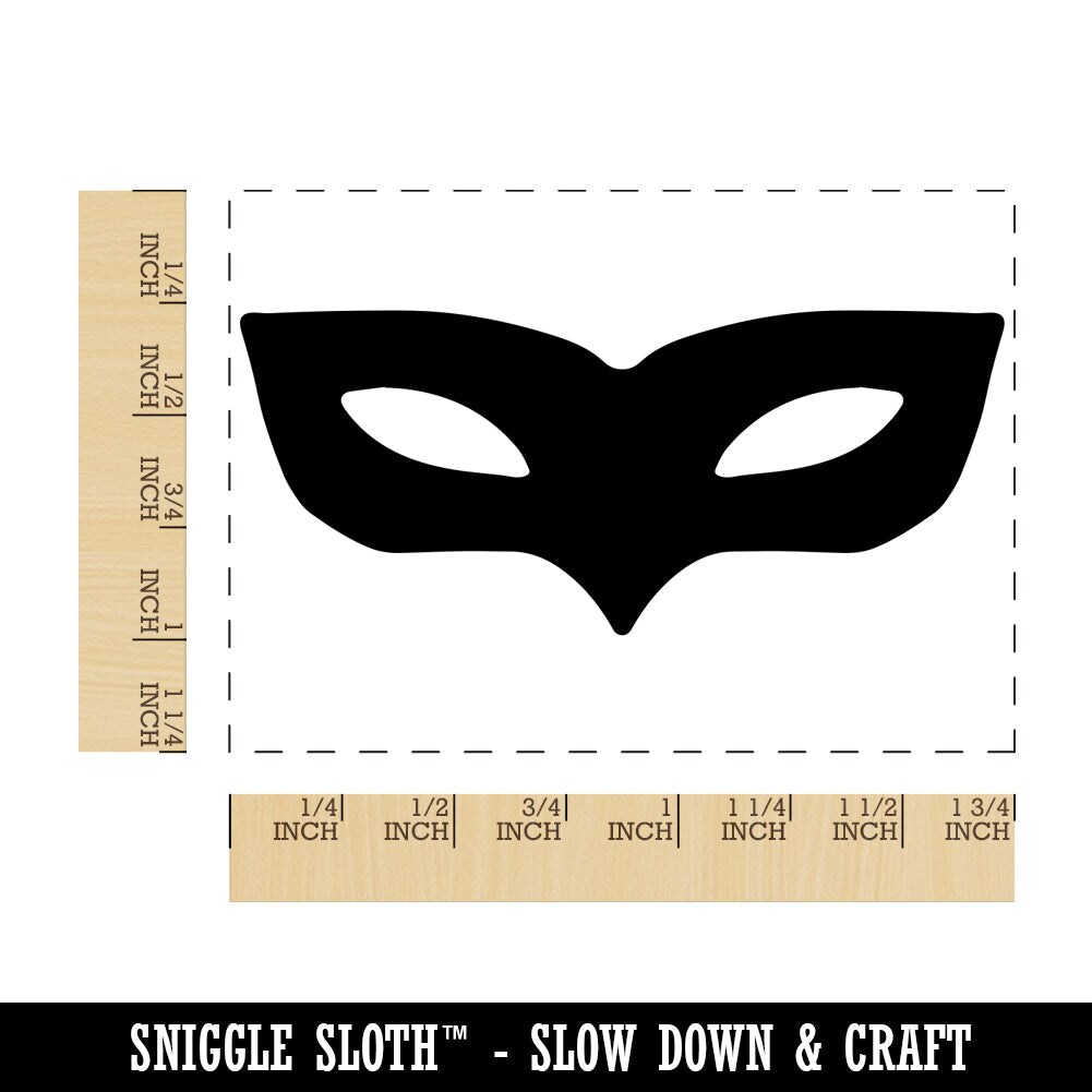 Bandit Thief Robber Rogue Mask Rectangle Rubber Stamp for Stamping ...