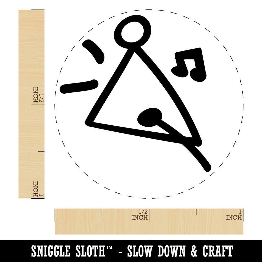 Triangle Music Instrument Rubber Stamp for Stamping Crafting Planners ...