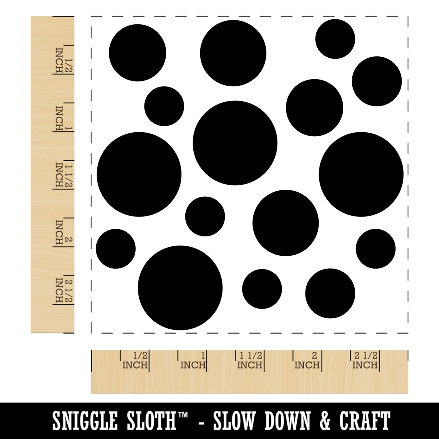 Random Spots Square Rubber Stamp for Stamping Crafting | Michaels